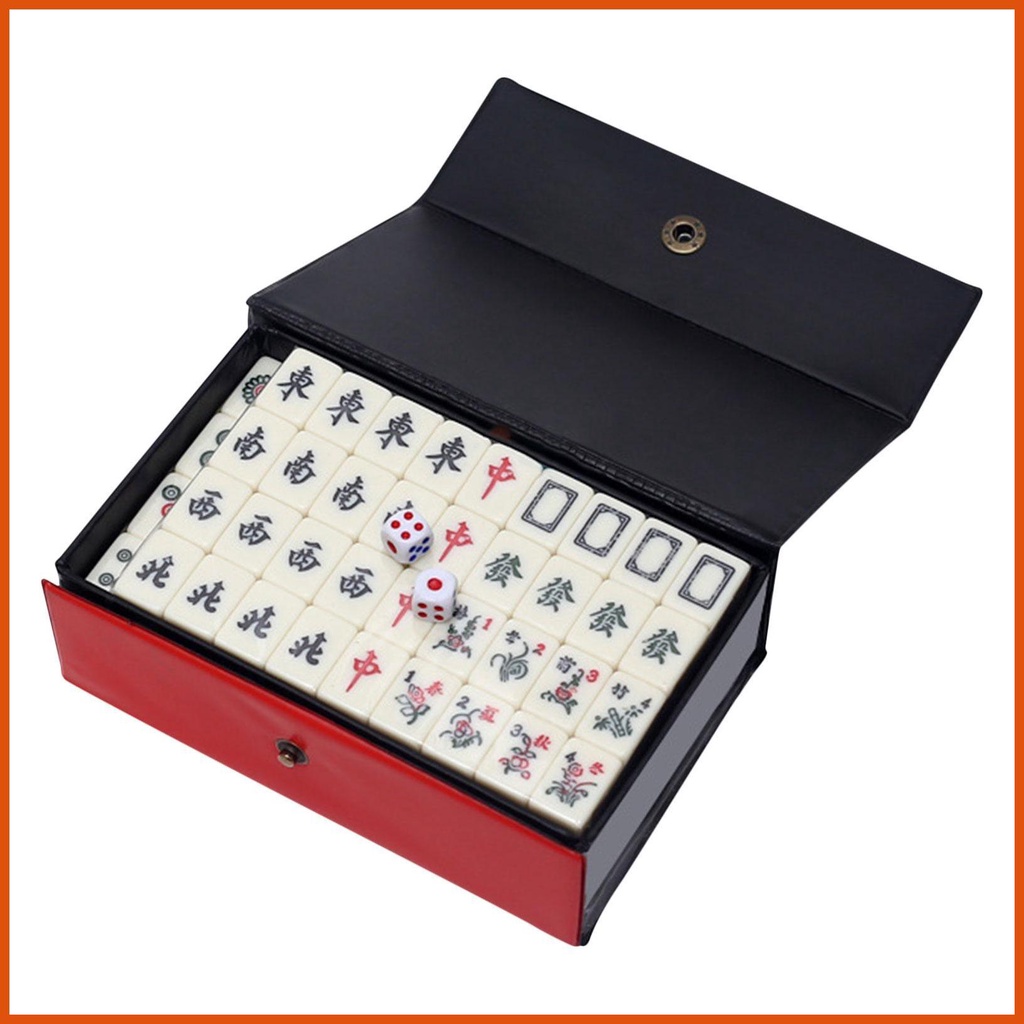 Chinese Mahjong Game Set 144 pcs Melamine Tiles for Traditional Chinese ...