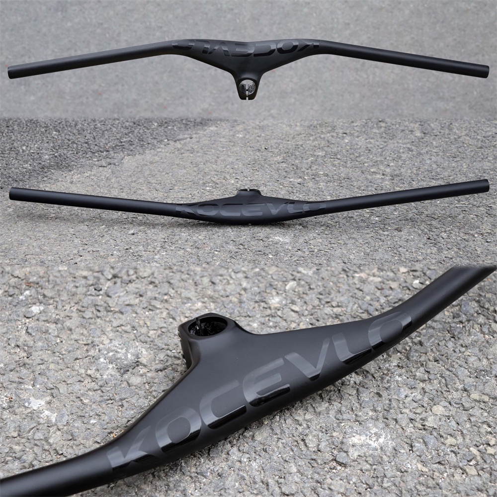 KOCEVLO Carbon Bicycle Handlebars Riser -17 Degree One-Shaped Bar Mtb ...