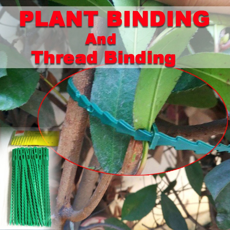 50pcs Reusable Garden Cable Ties Plant Support Shrubs Fastener Tree ...