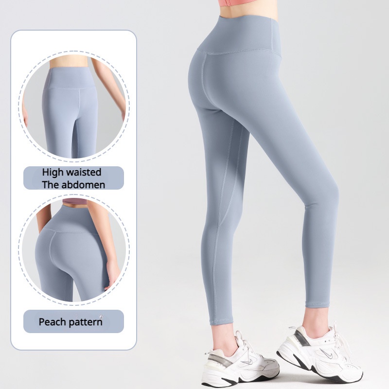 Hip Lift Yoga Pants Non-marking Tummy Tuck Quick Dry Women' Fitness ...