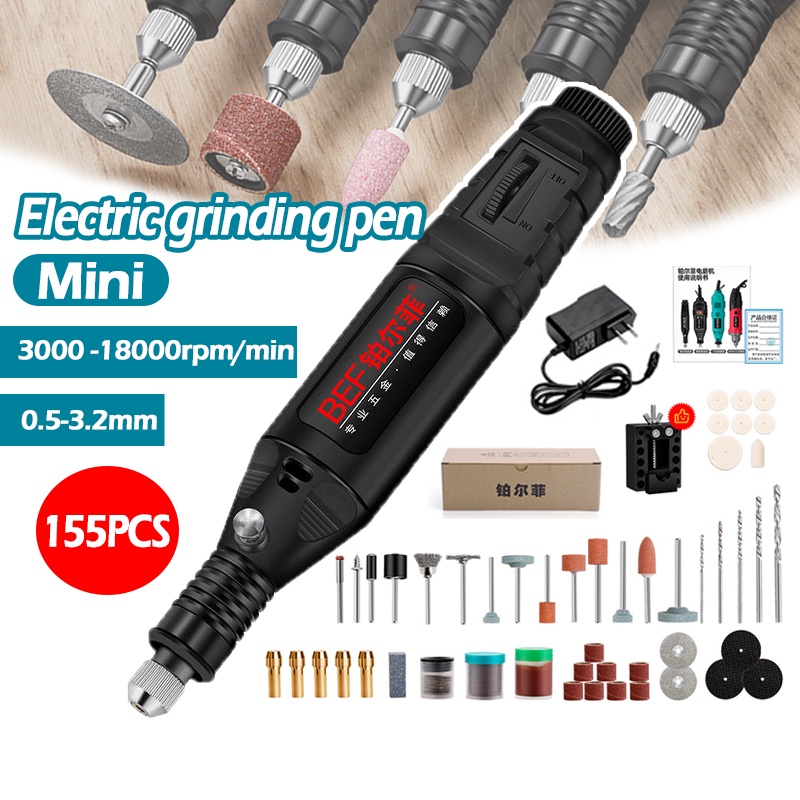 Mini Electric Drill Set 12V DC Mini Electric Grinder Power Tools for Milling Cutting Polishing ...