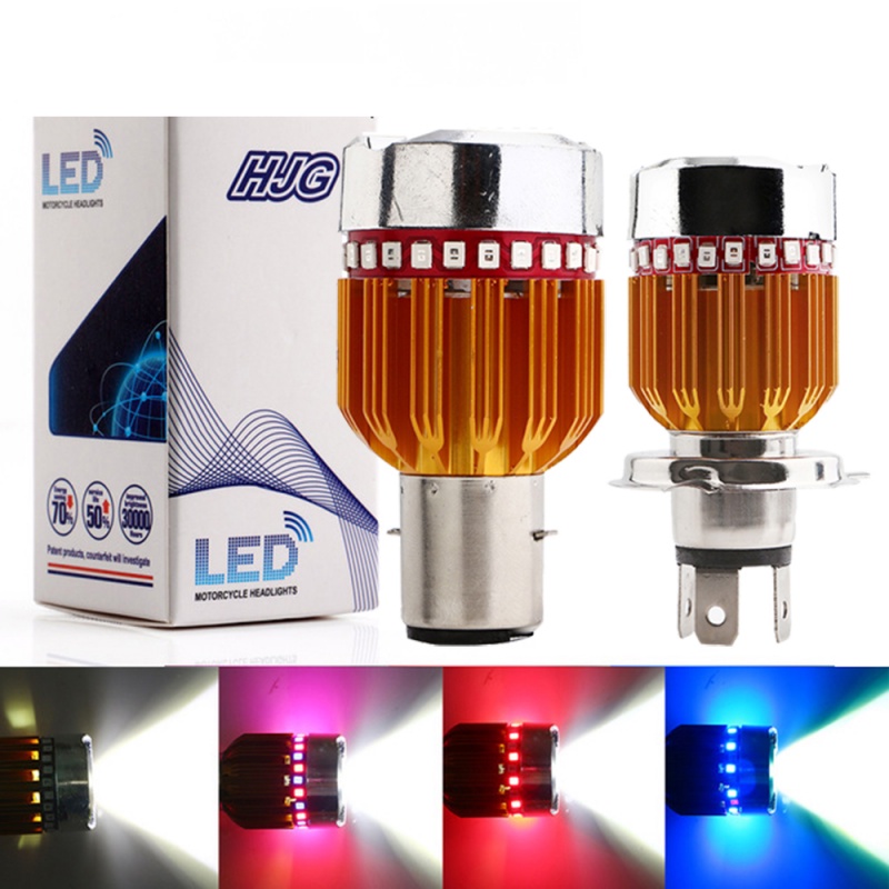 RGB Strobe 9W White Hi-Low Beam H6 BA20D H4 Angel Eye Fog Lamp 900LM ...