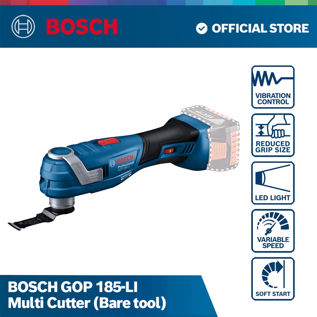 Bosch GOP 185-LI Professional Cordless Multi Cutter (Bare tool) - Power ...