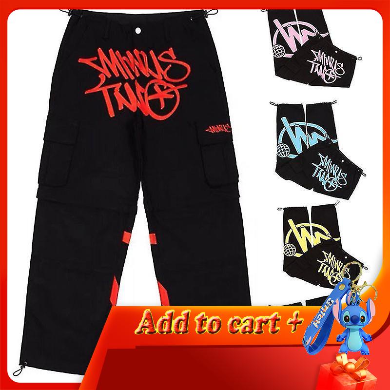 Minus Two Cargo Y2k Casual Pants Baggy Streetwear Sport Gym Men