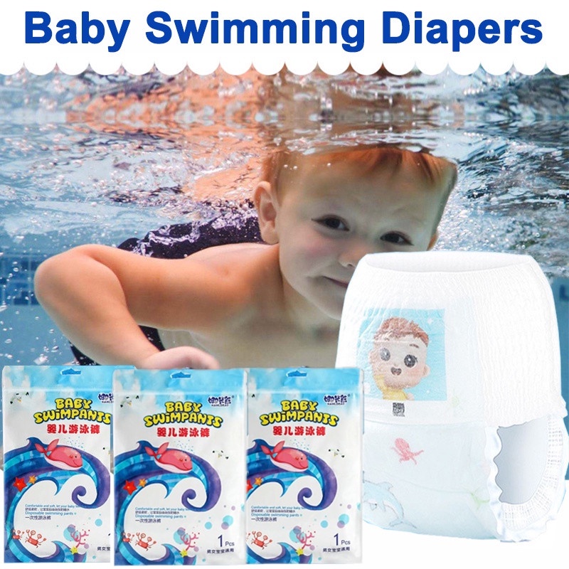 【HOT!&COD】Baby Swimming Diapers Waterproof Disposable Pull-up Pants for ...