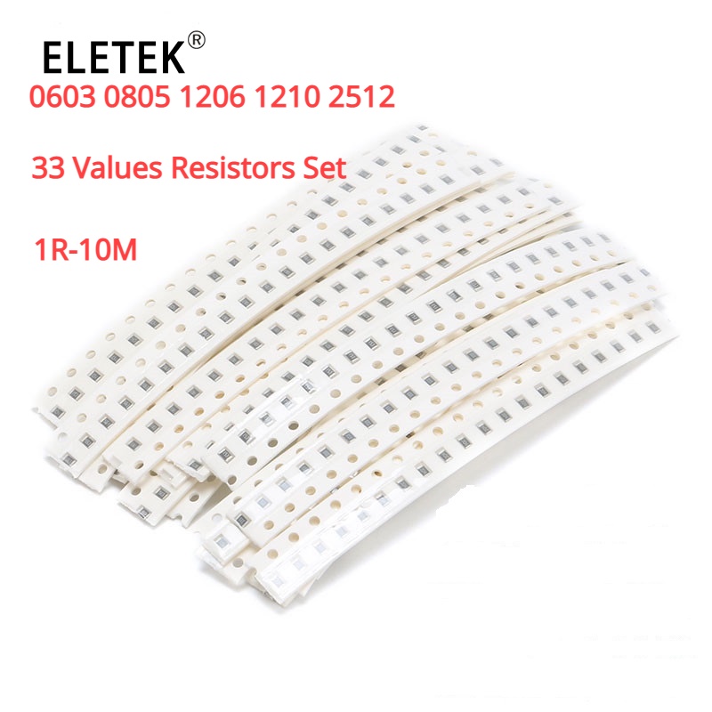 0603 0805 1206 1210 2512 1% 33 Values Resistors Set 1R-10M Ohm | Shopee ...