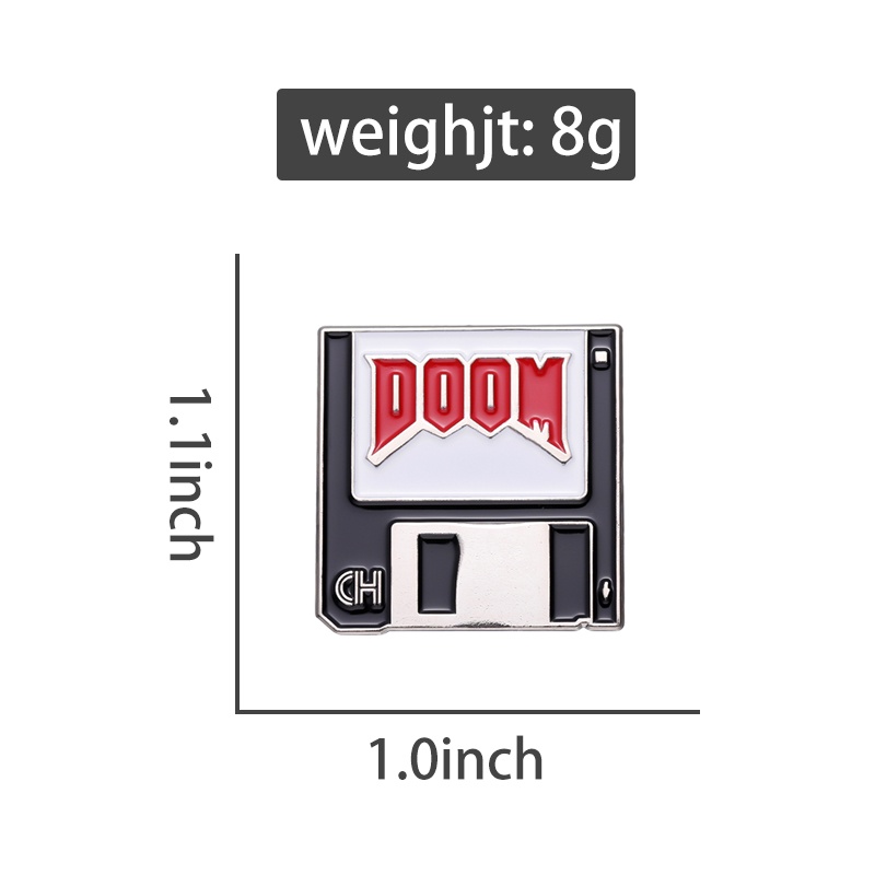 DOOM Enamel Brooch Eternal Shooter Badge Gift for Friend Costume ...