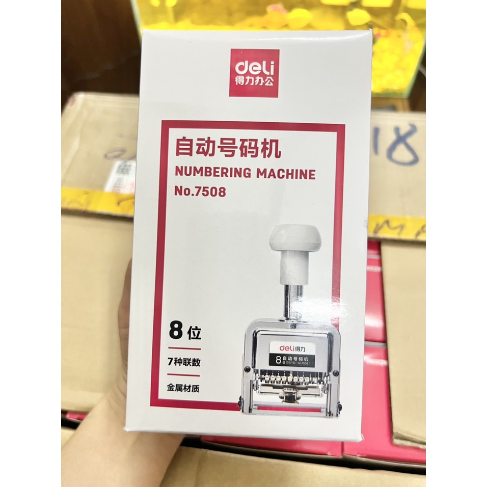 Number stamping machine, DELI 8-NUMBER automatic numbering machine for ...