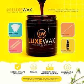 Luxewax Organic Sugar Wax Underarm Hair Legs Luxe Brazillian Cold and ...