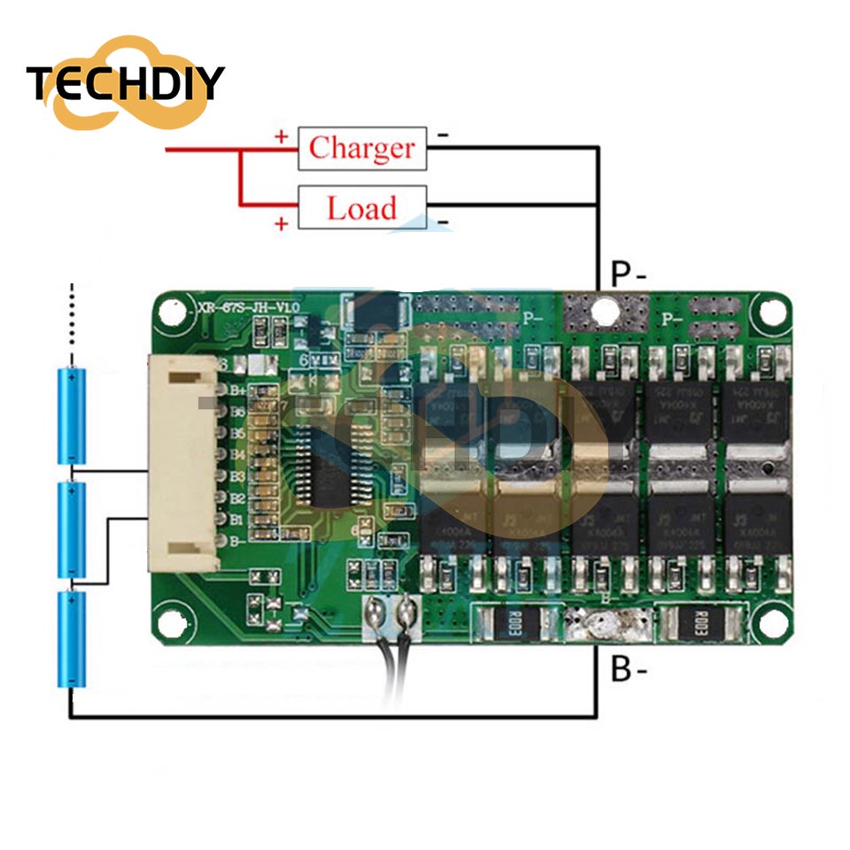Balanced BMS 7S 24V 15A 20A 25A 18650 Li-ion Battery Packs Charge Board ...