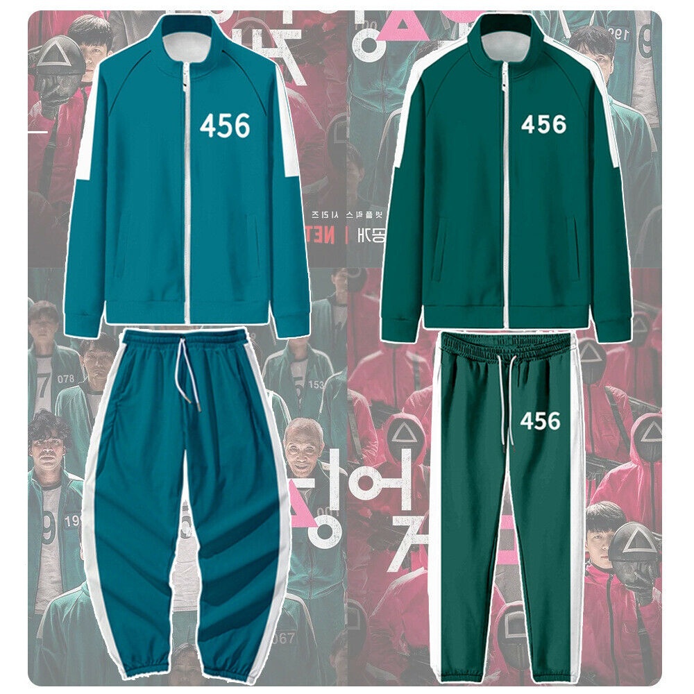 Game Netflix jacket with hat Tracksuit Costume Jumpsuit Halloween ...