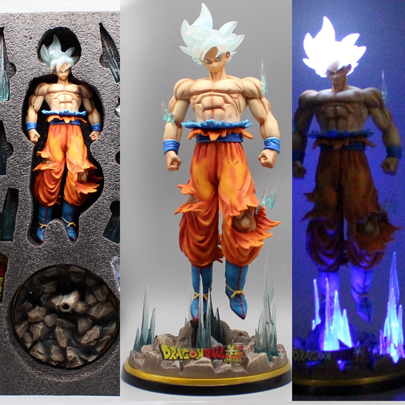 32cm Dragon Ball Ultra Instinct Son Goku Illuminable GK Anime Figure ...