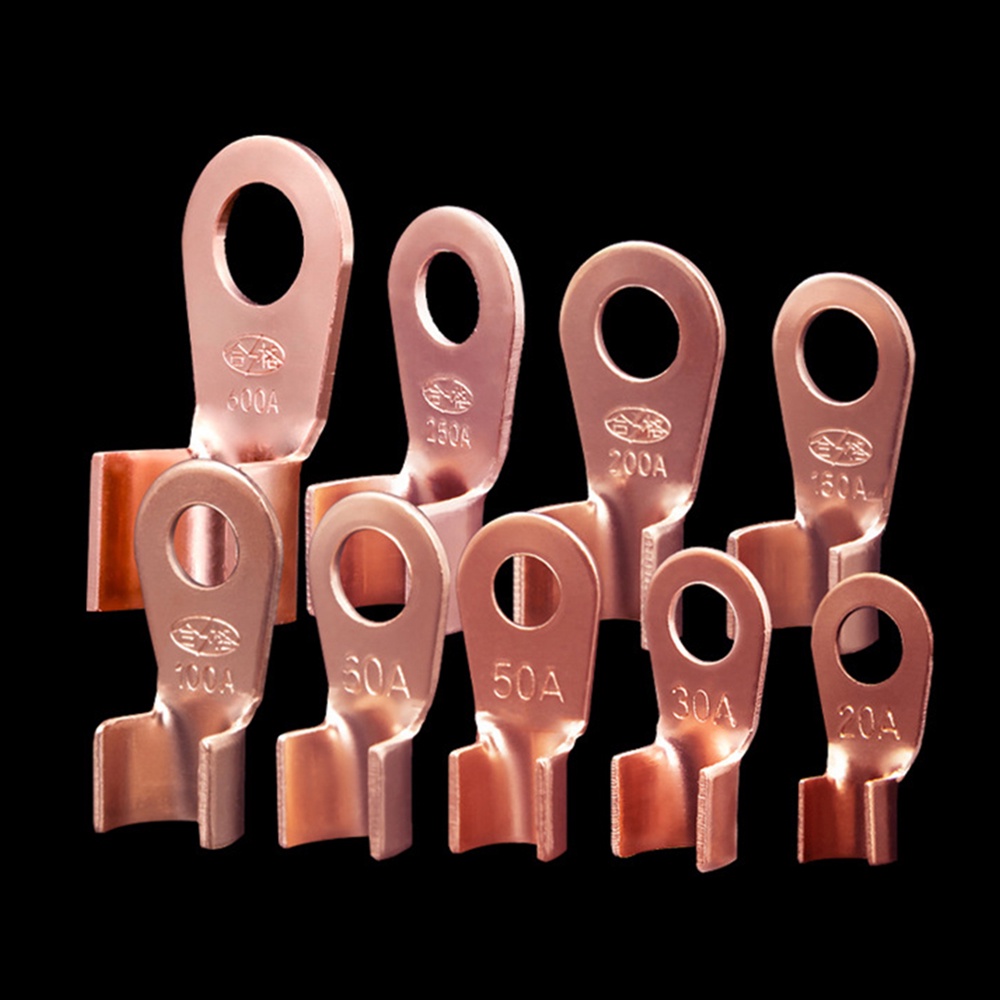 10Pcs Copper OT Terminal Non-Insulated Wire Connector Bare Electrical ...