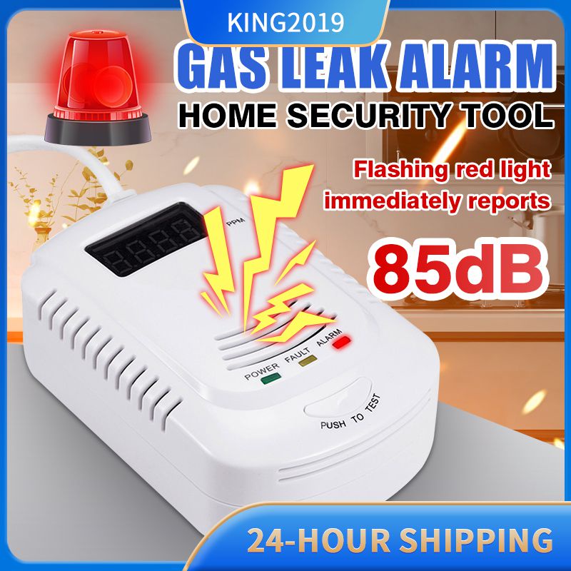 [ship in 24h] Smart Digital Gas Leak Detector Sensor Alarm LPG LNG Coal ...