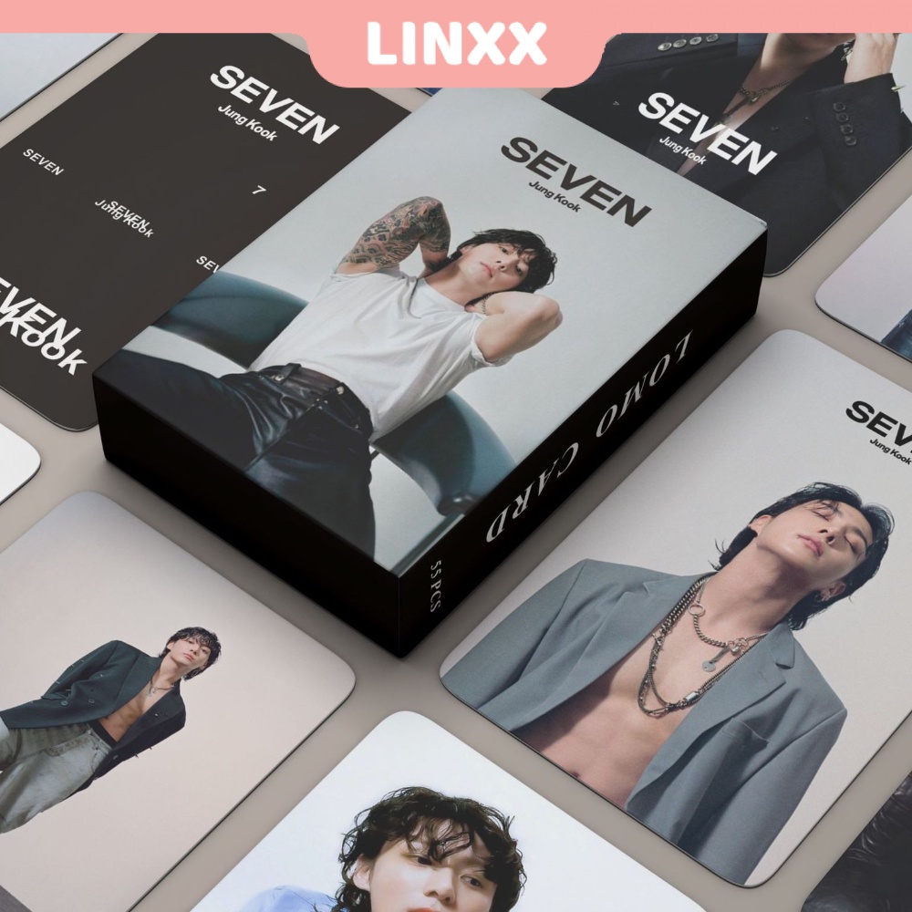 LINXX 55 Pcs JungKook SEVEN Album Lomo Card Kpop Photocards Postcards ...