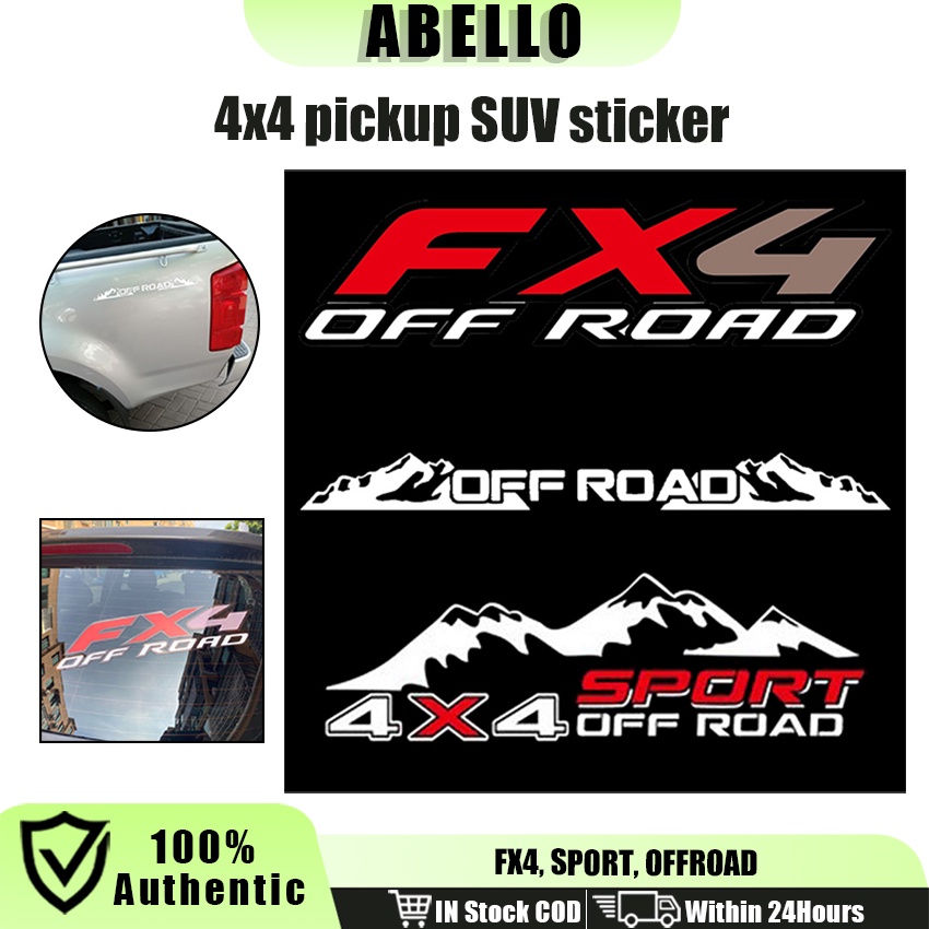 4x4 Car Decal Back Window Vinyl Sticker Jeep OFF ROAD Stickers ...