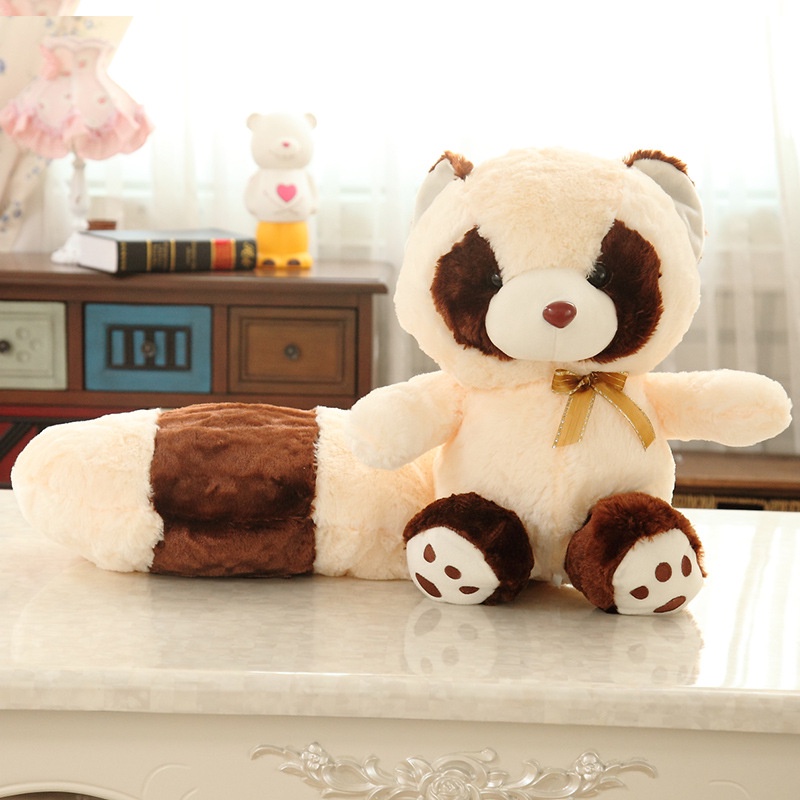Long Tail Raccoon Plush Toy Tanuki Panda Doll Cute Large Doll | Shopee ...