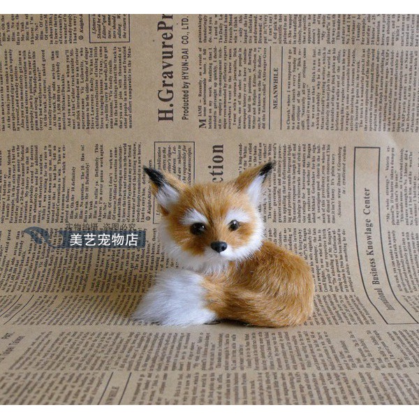 Simulated Animals Action Figure Red Arctic Fox Figurines Fidget Toys ...