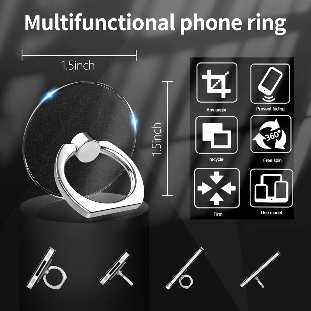 Hollow Logo Transparent 360° Rotation Stand Ring For Finger Ring Stand ...