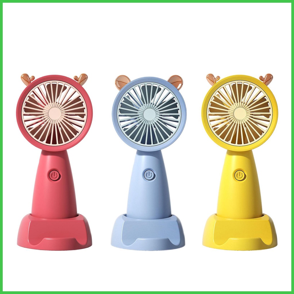 Handheld Fan Rechargeable Portable Fan with Base Phone Stand Battery ...