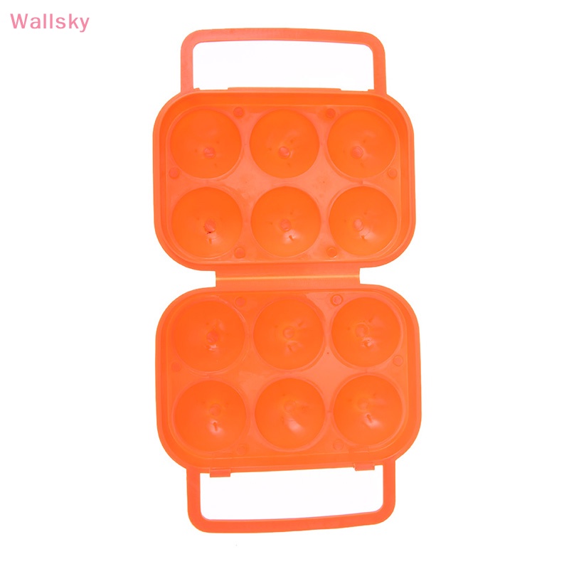 Wallsky> portable plastic container 6 eggs holder folding egg storage ...