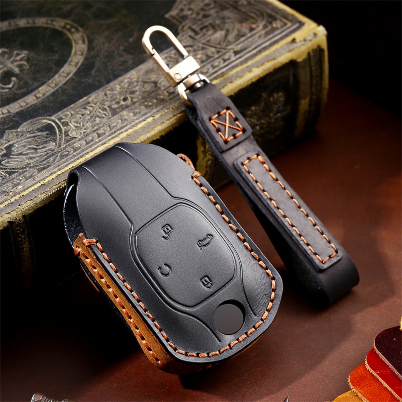 Handmade Genuine Leather Car Key Case Cover Key Bag Shell for GAC Trumpchi 2021 Empow J11 J12 ...