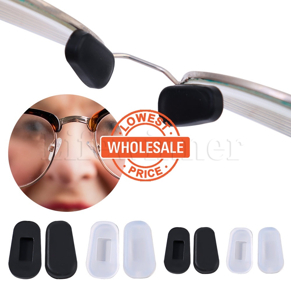1Pair Glasses Replacement Silicone Nose Bridge Pads Push-in Nose Cover ...