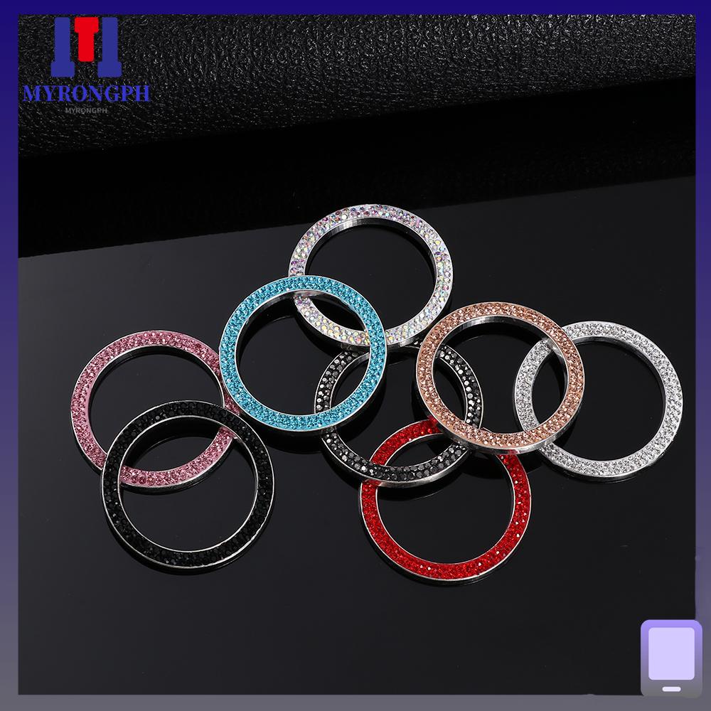 MYRON Car Parts One-Key Engine Start Crystal Ring Stop Ignition Push ...