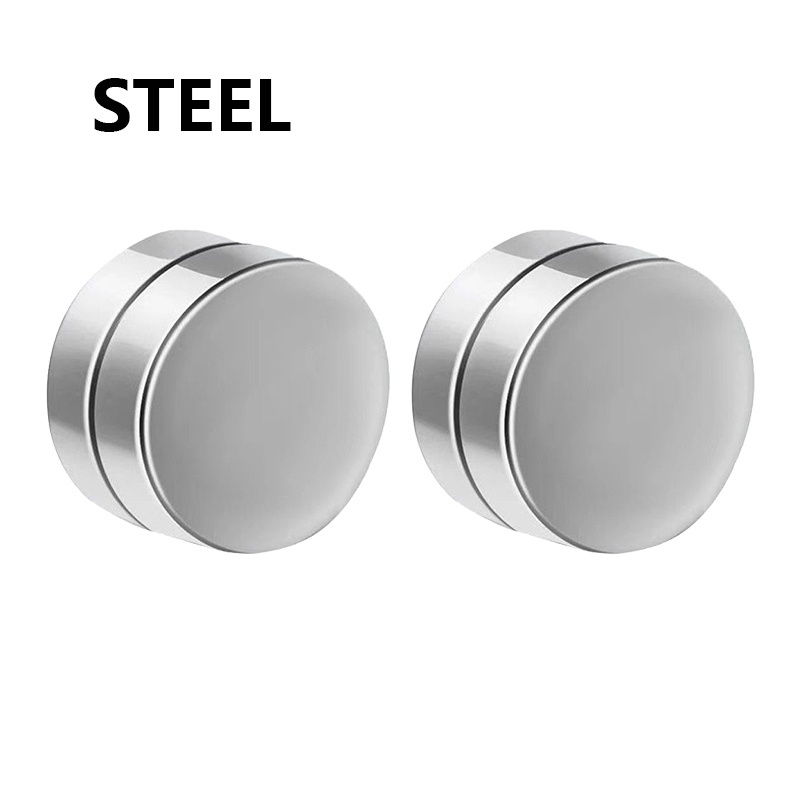 1 Pairs Crystal Strong Magnetic Ear Stud Clip Earrings for Men and ...