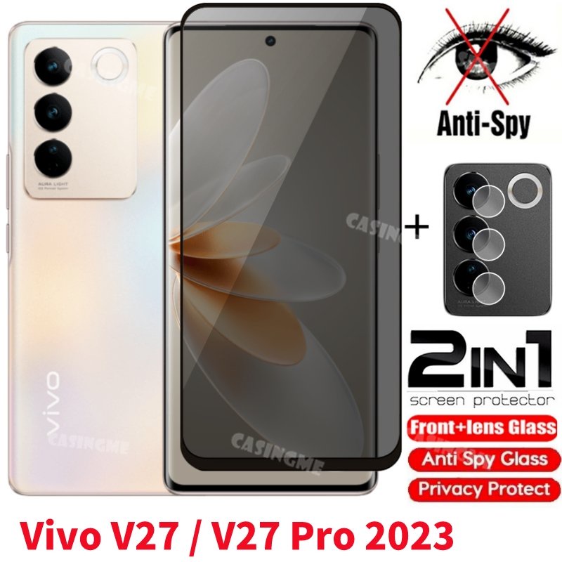 Vivo V27 V27pro 5g 2023 Private Tempered Glass Anti Spy Full Cover Screen Protector Anti Peek