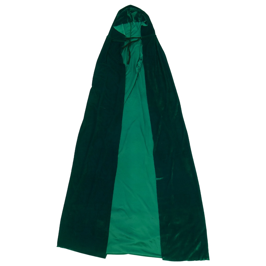 Robe Hood Women Unisex Green Robes Halloween Cape Hooded Cloak Cosplay ...