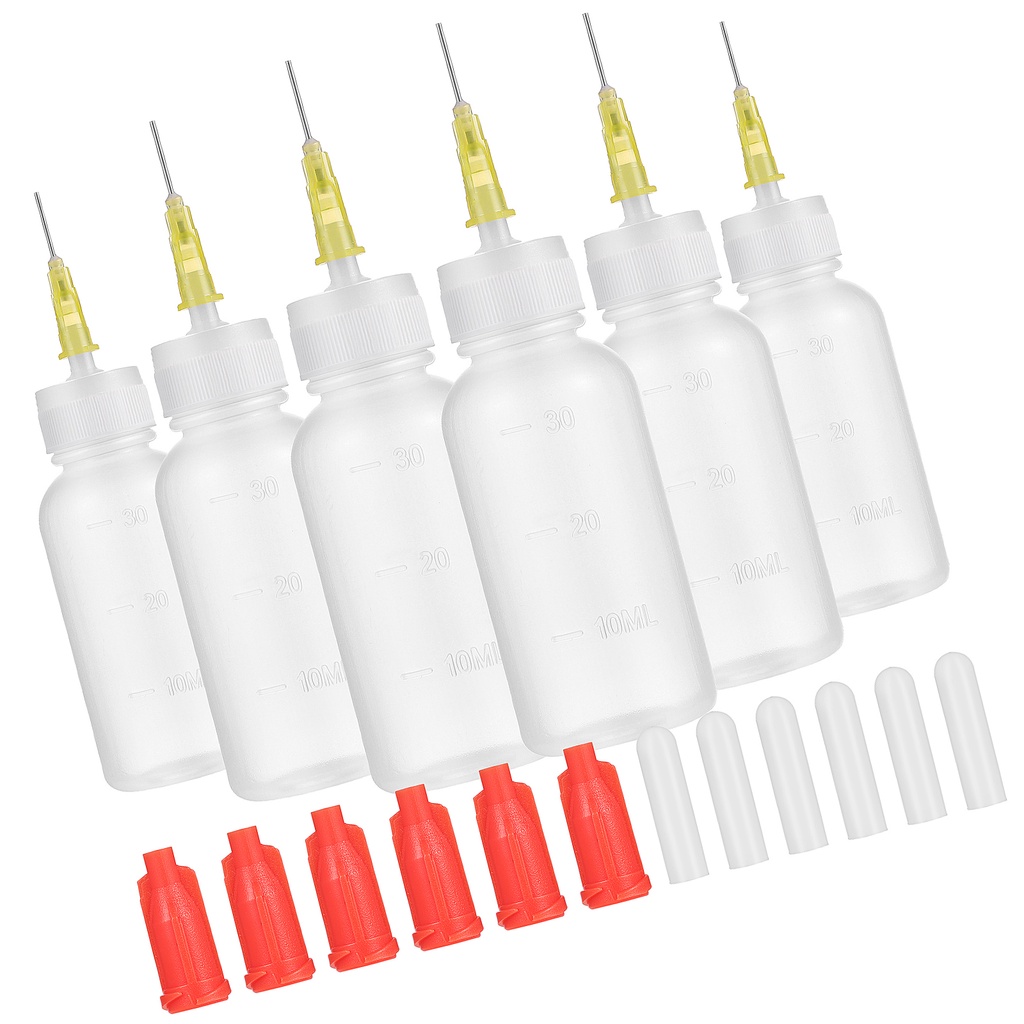 [READY STOCK] 6 Sets Squeeze Bottles for Liquids Needle Tip Plastic ...