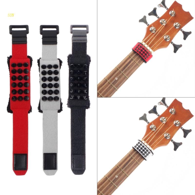 SUN Adjustable Guitar Fret Muter Wraps Bass Mute Silencer Punk Style ...
