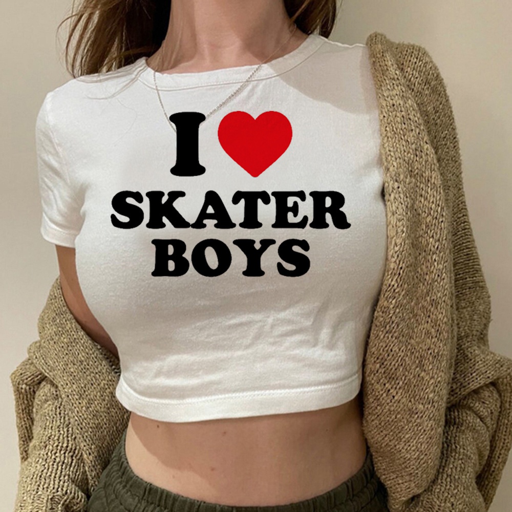 i love skater boys cyber y2k yk2 crop top Female manga aesthetic trashy ...