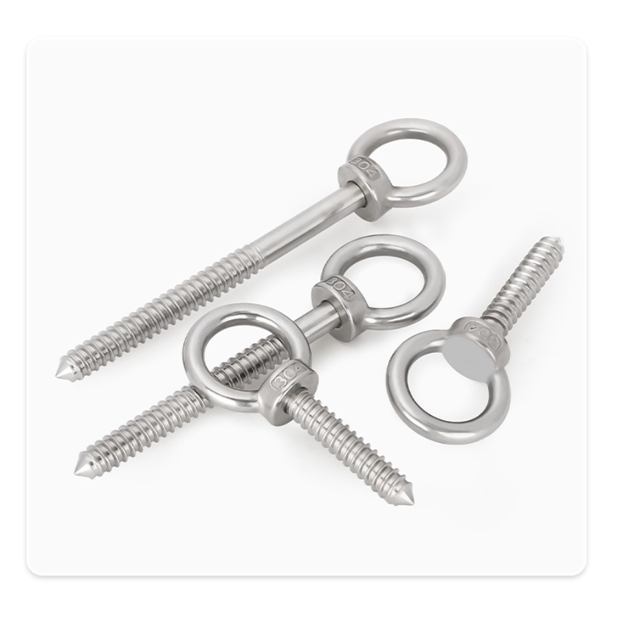 304 Stainless Steel Ring Screw with Ring Self-Tapping Screw Hook Self ...