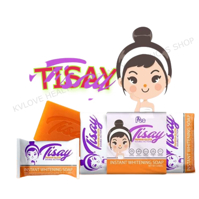 Tisay Instant Whitening Soap infused with Papaya Extract 1 PACK(6pcs ...