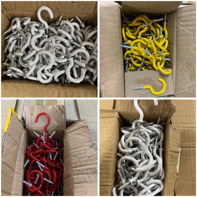 1box 144pcs,Cup Hook White&color (PVC Rubber Coated) | Shopee Philippines