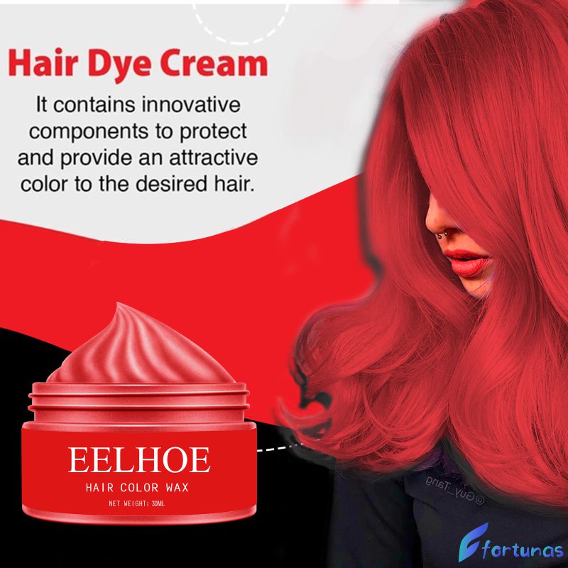 Eelhoe Hair Color Wax Disposable Professional Temporary Hair Styling Cream Instant Washable Hair