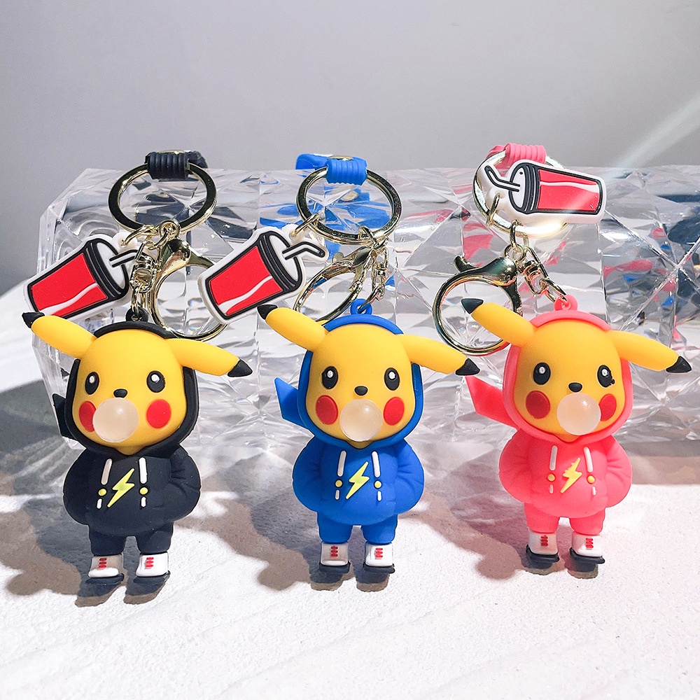 Cute Pokemon Keychain/cute Cartoon/Pikachu/Bulbasaur/Charmander ...