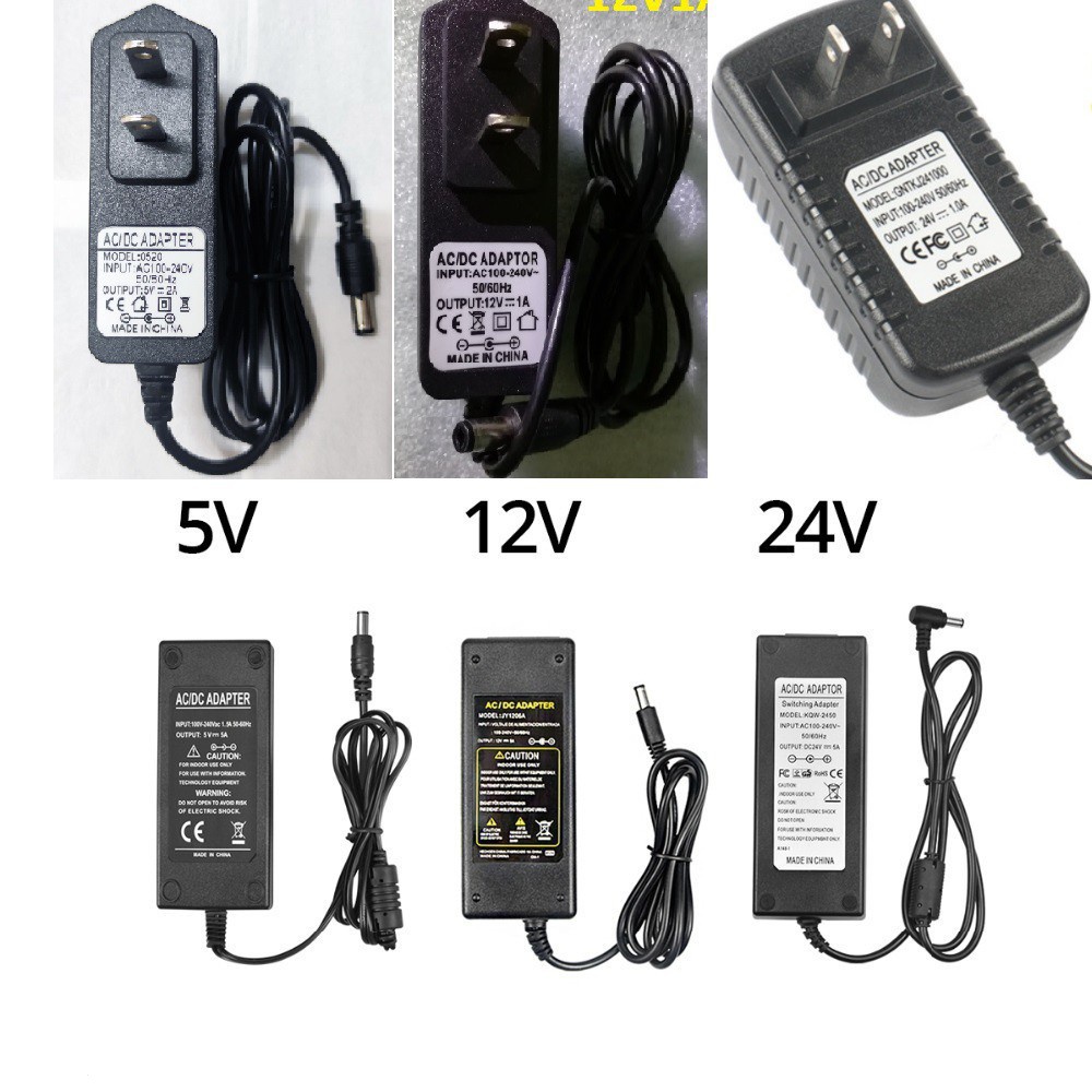 Adaptor Universal LED Switch Power Supply 100-240V AC to DC 5V 12V 24V 1A 2A 3A 5A US Plug ...