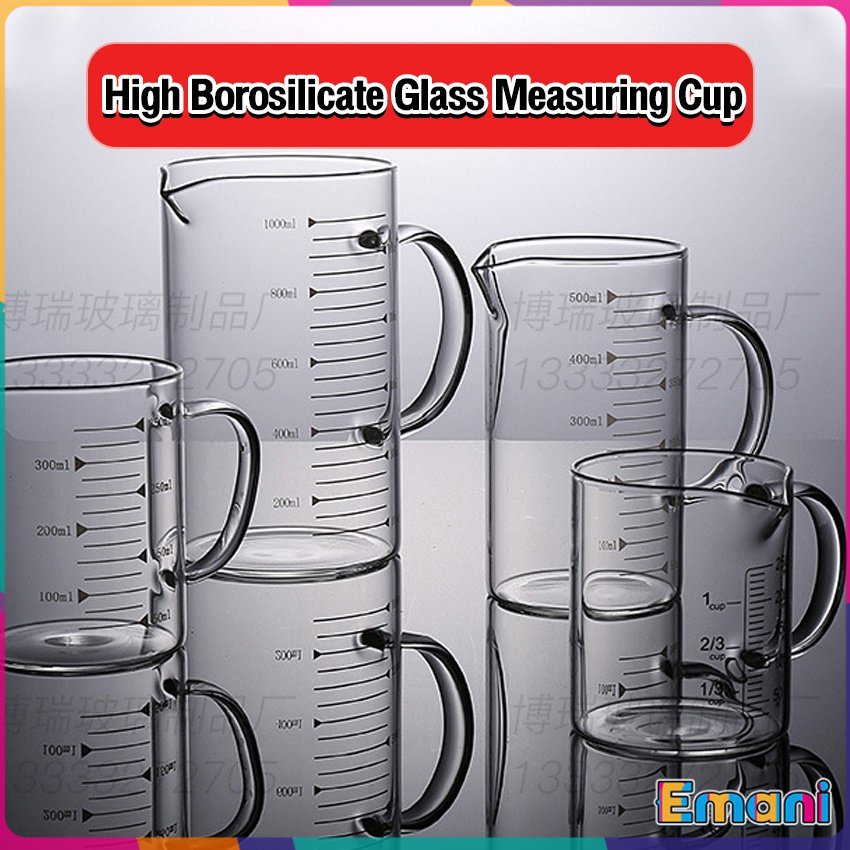 Em Measuring Cup High Borosilicate Glass Measuring Cup Kitchen Baking Measure Glass Milk Cup ...