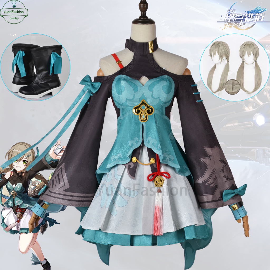[Ready Stock] Honkai Star Rail Qingque cos clothing Anime game women's ...