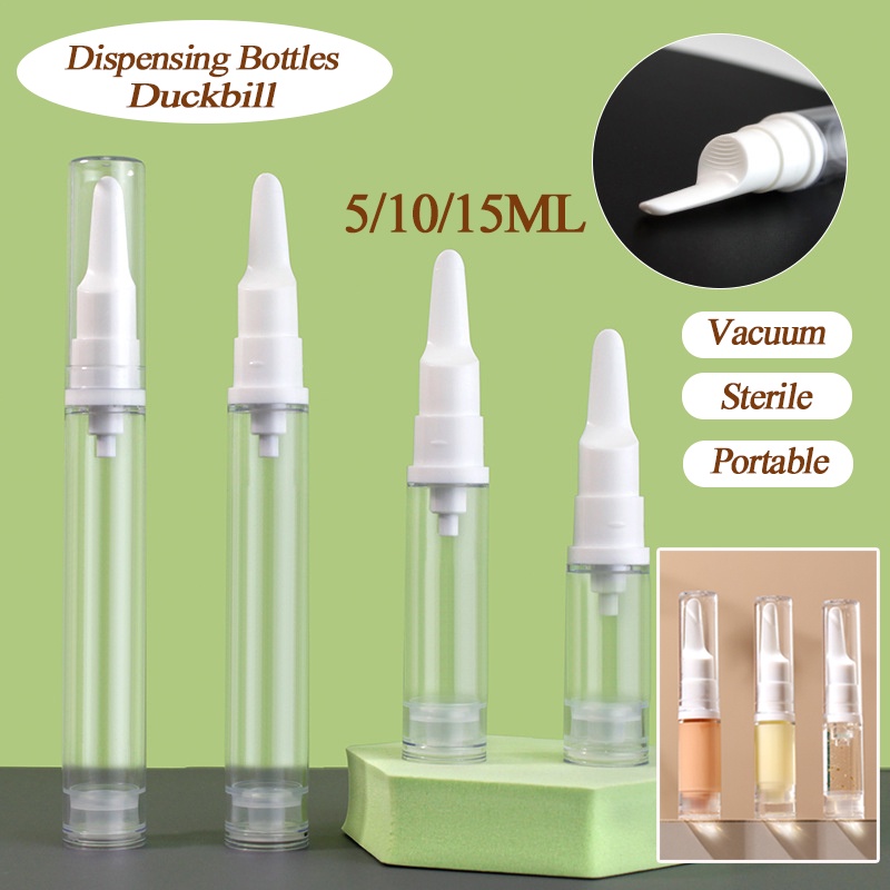 【15/10/5ml】NEW Portable Travel Essence Sample Container/Airless Vacuum ...