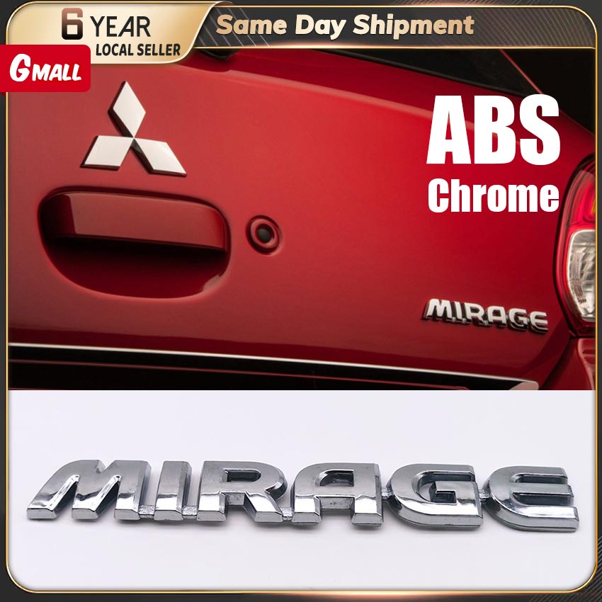 3D Mitsubishi Mirage G4 Letter Emblem Badge Logo Sticker for Spoiler ...