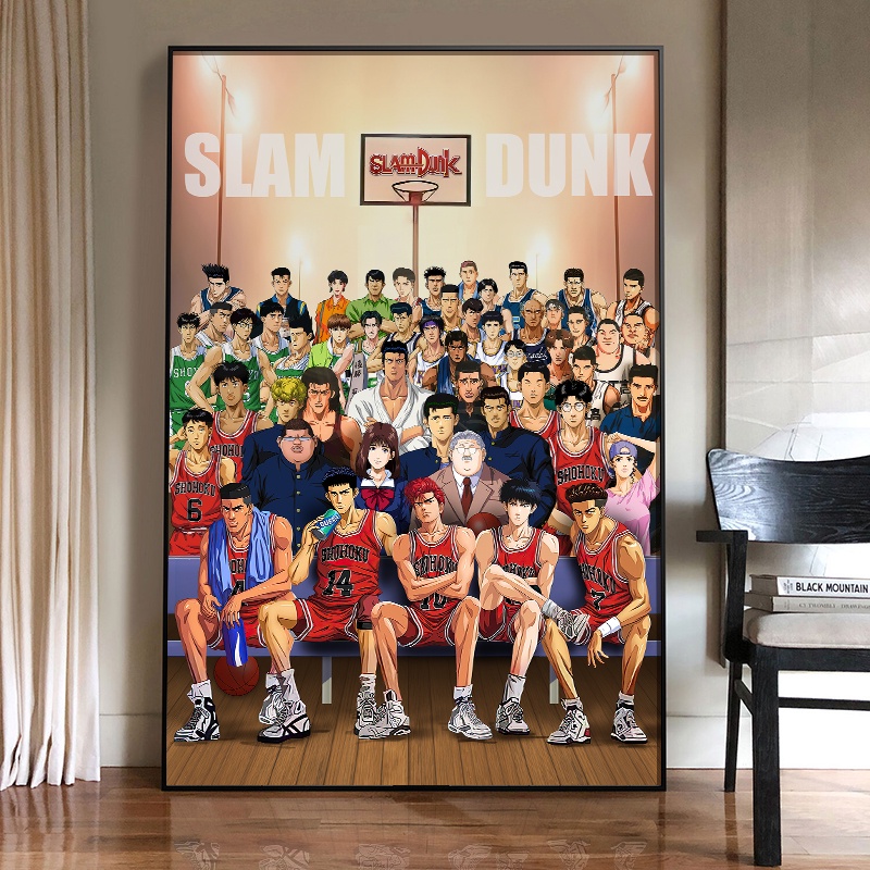 Japan Anime SLAM DUNK Wall Art Decor Poster Print Cartoon Figure Canvas ...