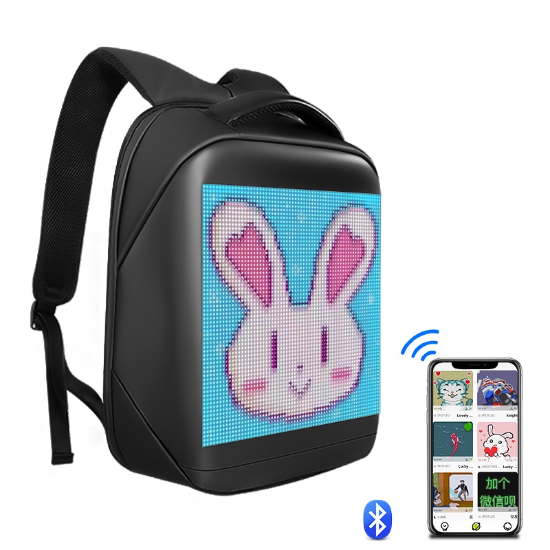 Bluetooth APP Control Full Color LED Backpack APP Control Advertising ...