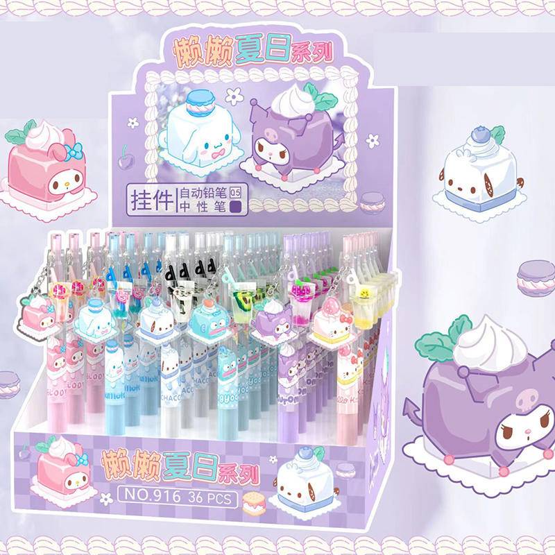 6Pcs/set Sanrio Dessert Cake Party Acrylic pendant 0.5mm Gel pen ...