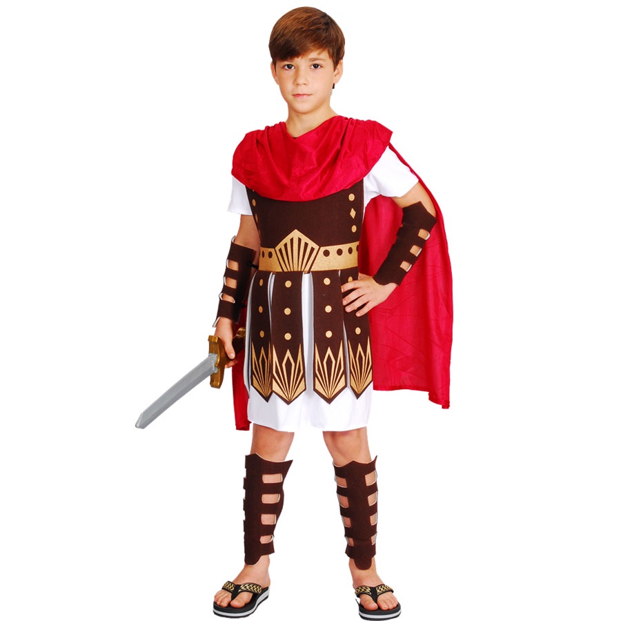 Halloween Purim Kids Ancient Roman Greek Warrior Gladiator Costume ...