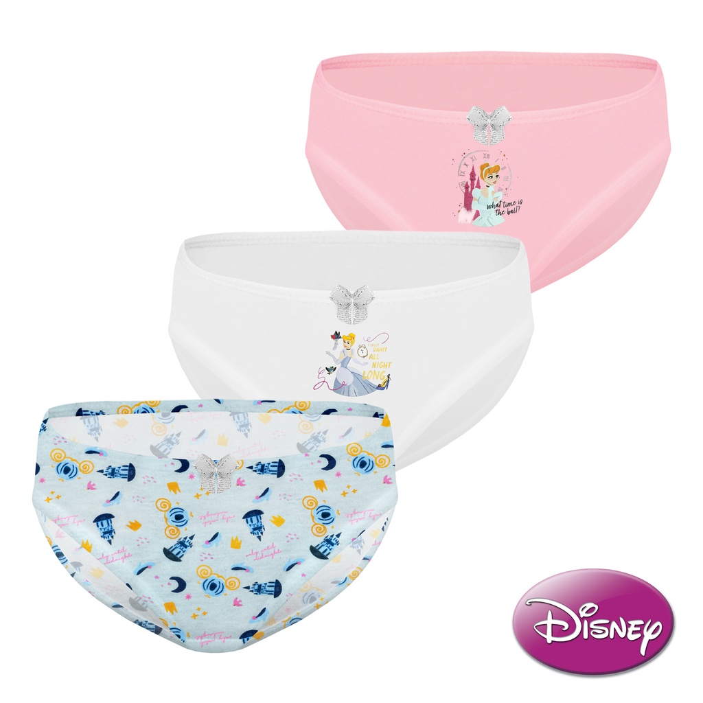 Disney Princess 3 Pack Bikini Panty Girls Kids Underwear | Shopee ...