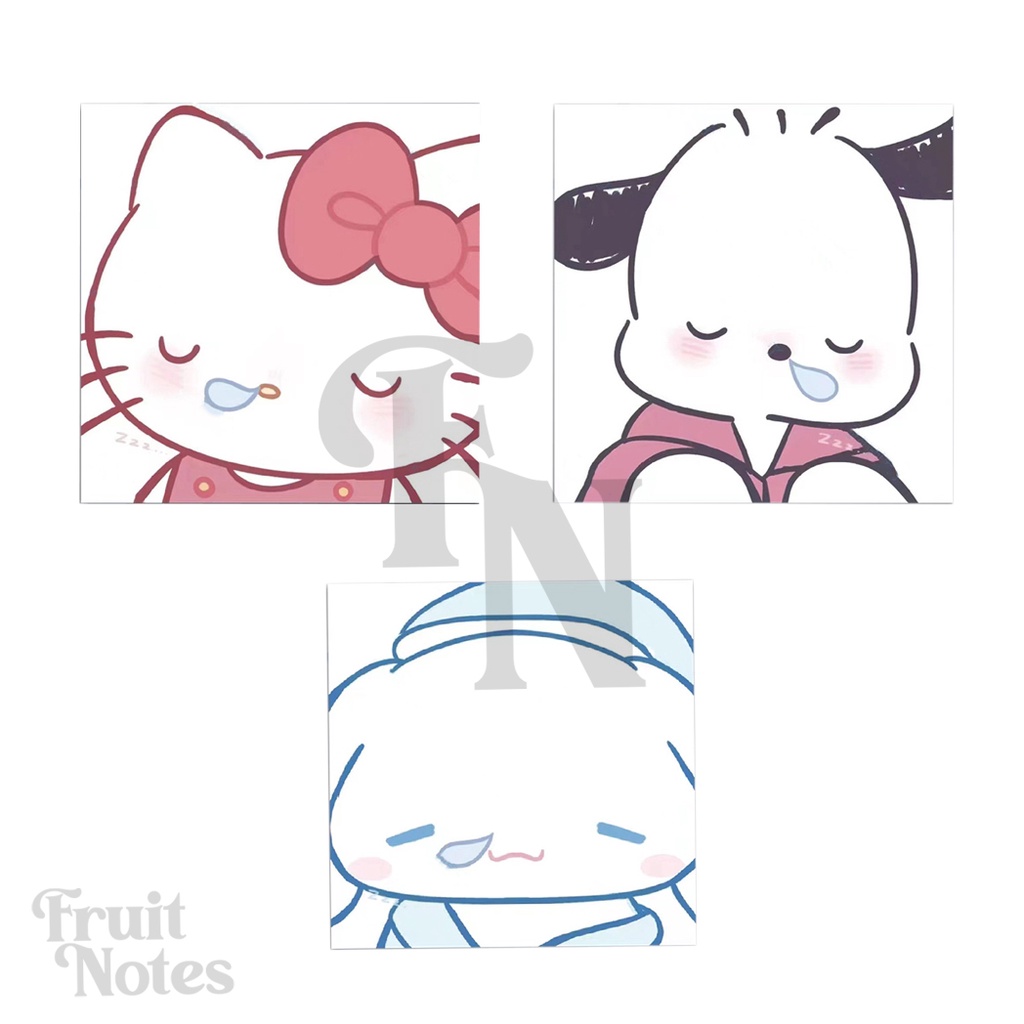 SN357 50 sheets Sanrio Sleeping Theme Sticky Notes | Shopee Philippines
